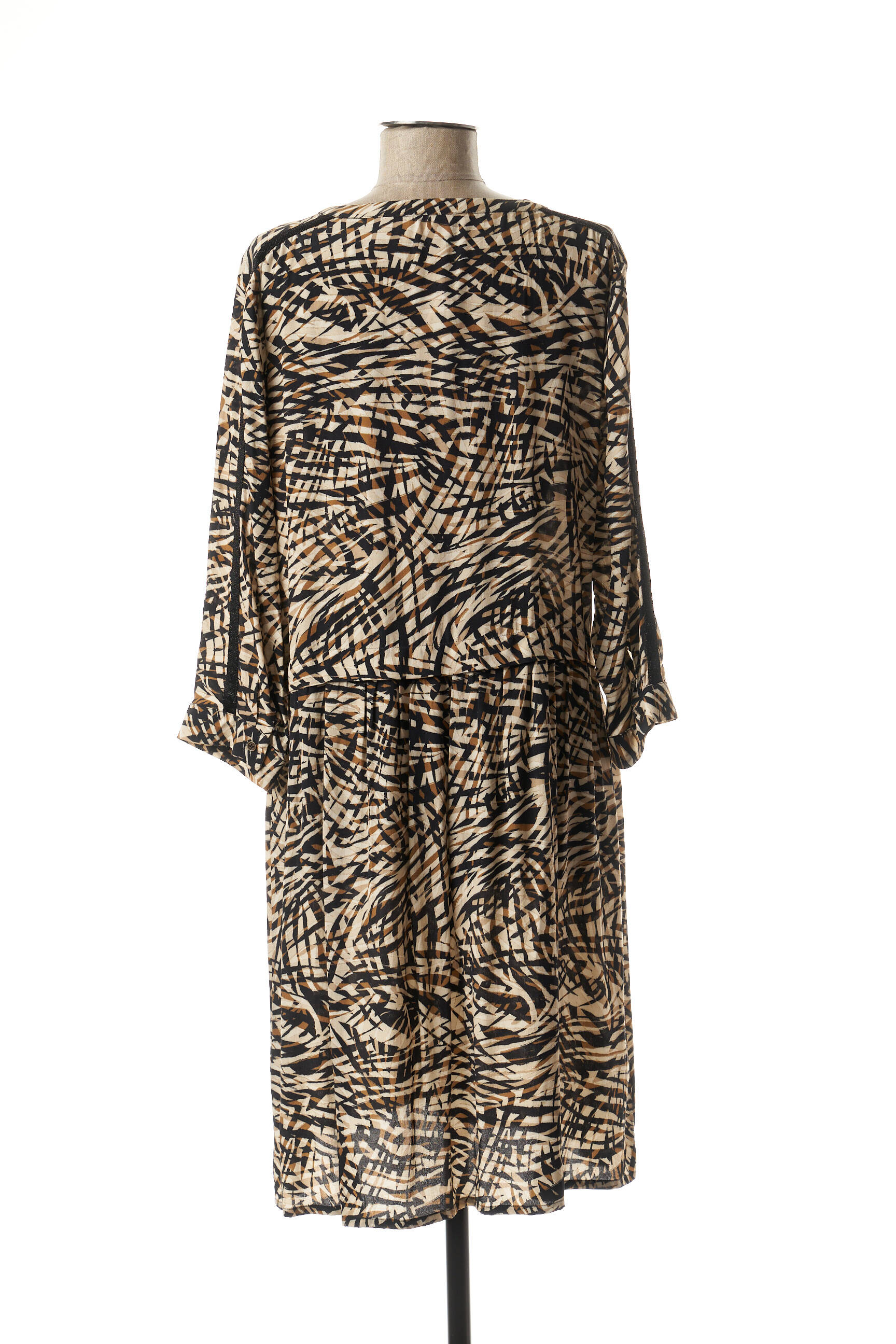 Julie Guerlande Robes Mi Longues Femme De Couleur Marron En Destockage 1772277-marron - Modz