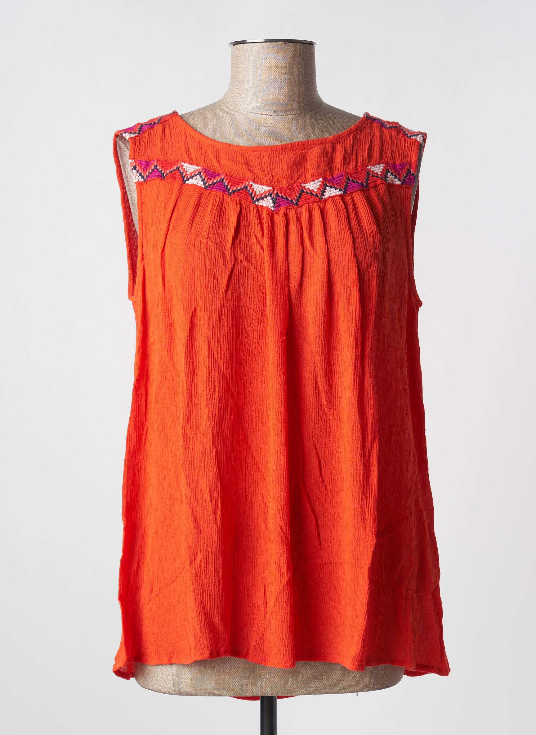 Vila Tops Femme De Couleur Orange 2379150-orange - Modz