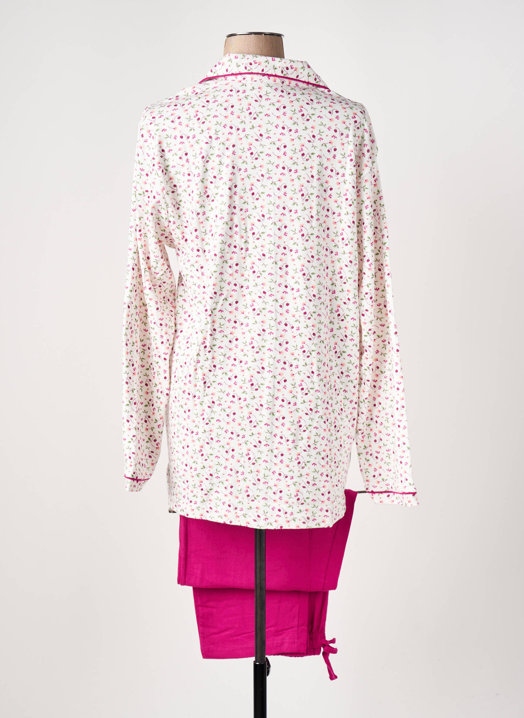 Pyjama Manches Longues Rose Jet Femme - 2554577-rose00 | Modz