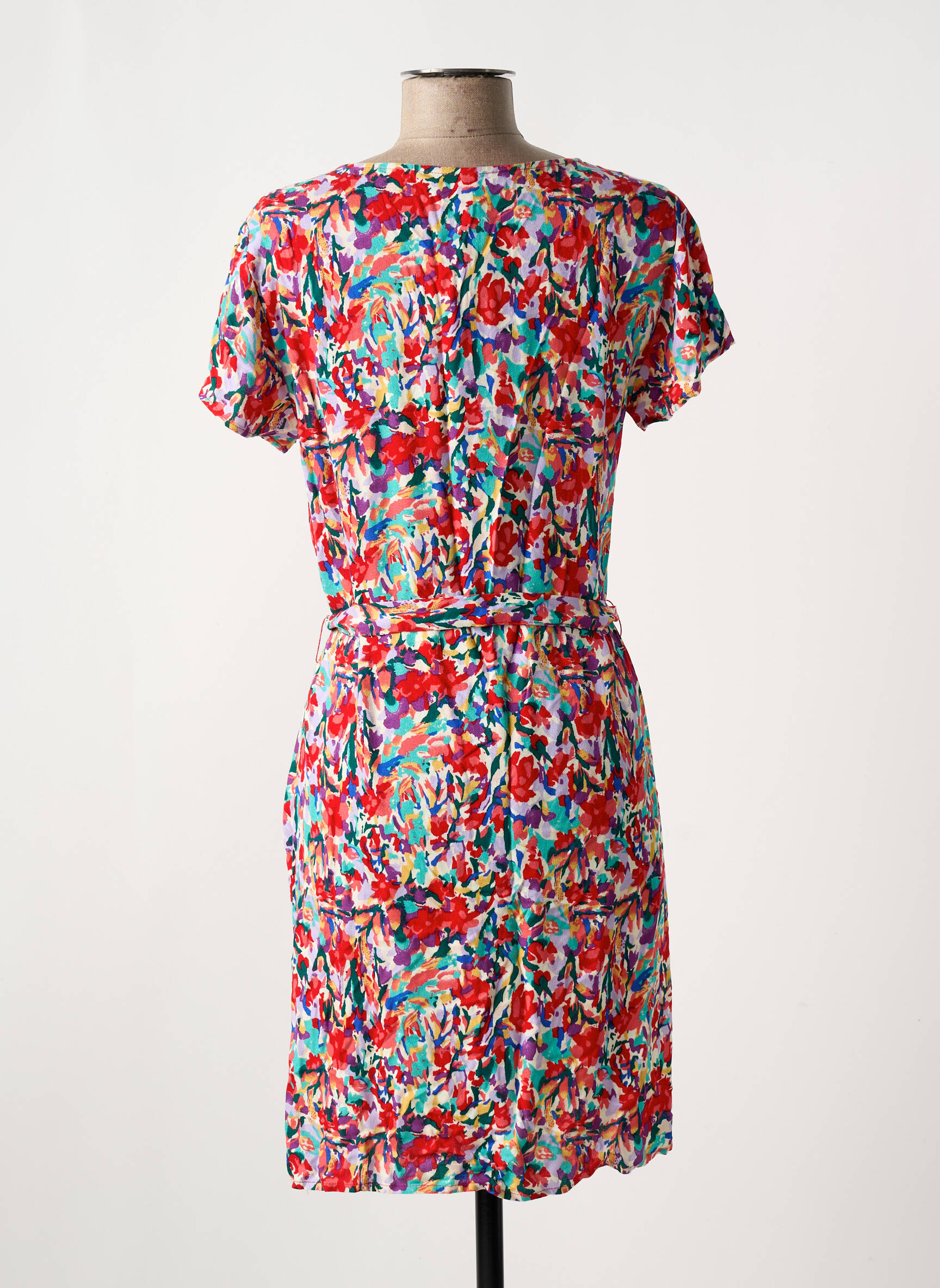 Robe Mi-longue Tissage Crêpe Rouge Only Femme - 2569350-rouge0 | Modz