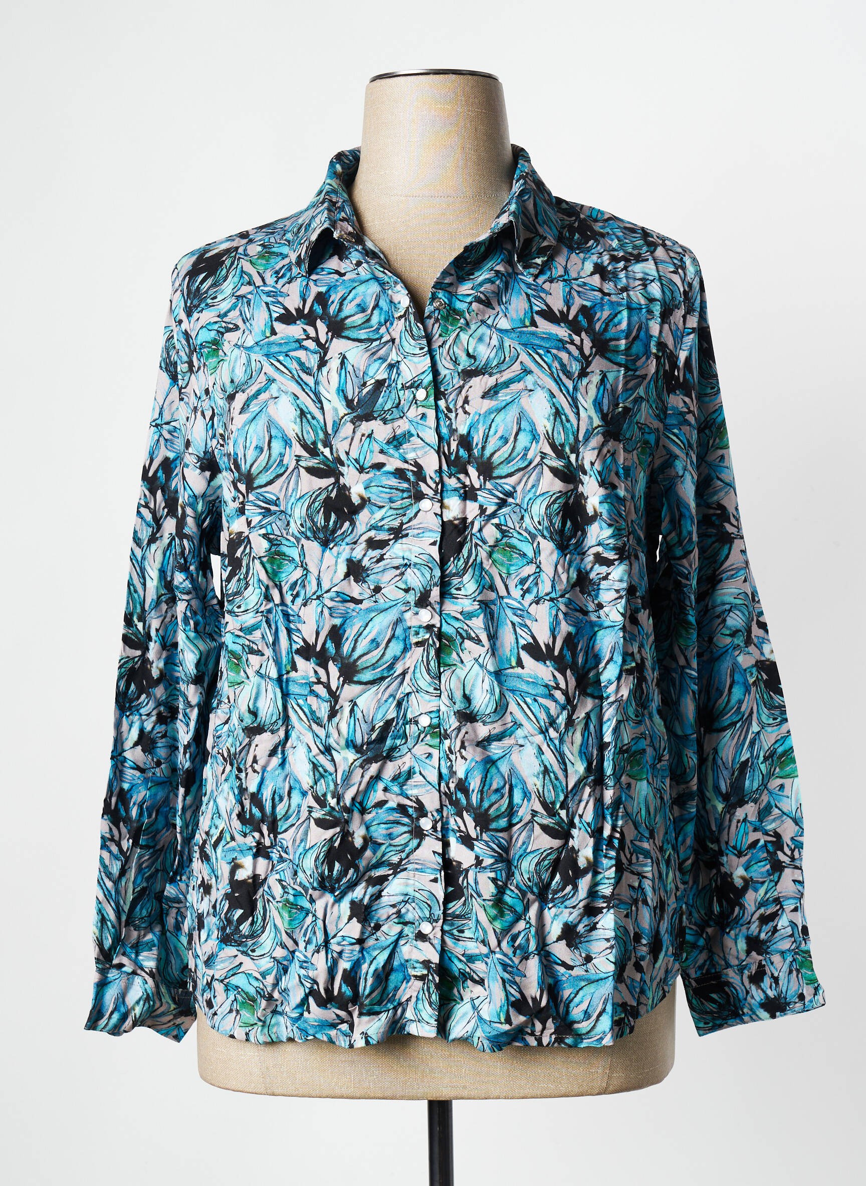 Chemisier Manches Longues Bleu La Fiancee Du Mekong Femme - 2581274 ...