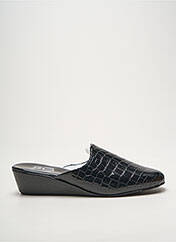 Chaussons/Pantoufles Semelle Extérieure Cuir Noir Erel Femme - 2746392 ...