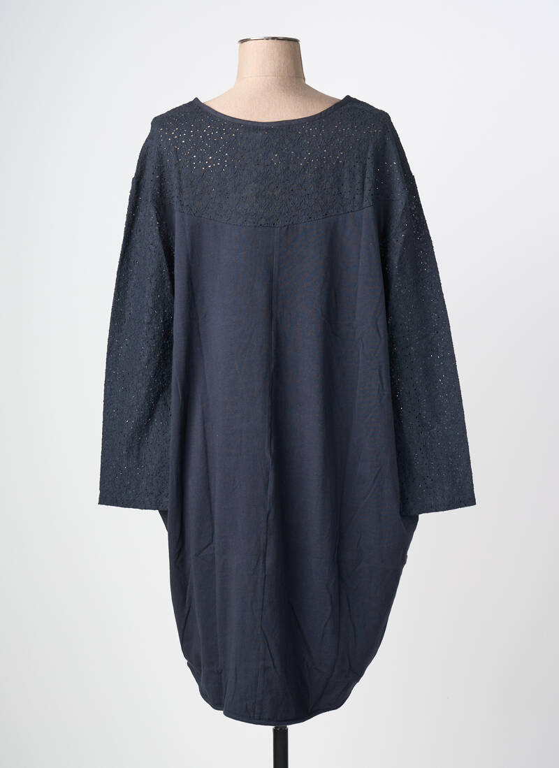Robe Mi-longue Manches Longues Bleu Rhum Raisin Femme - 2749681-bleu00 ...